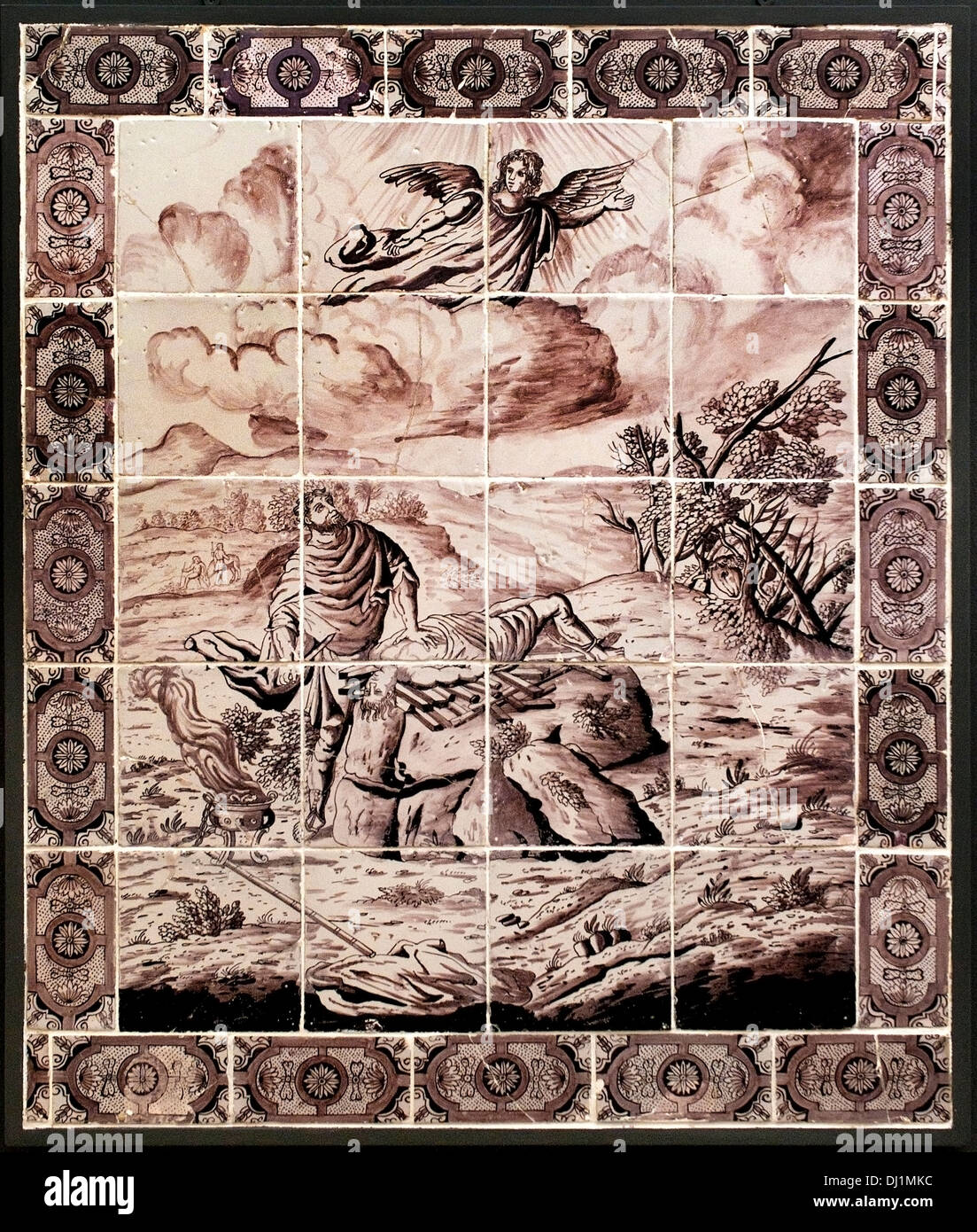 Biblical representation of Abraham's sacrifice Dutch tile tiles 18 ...