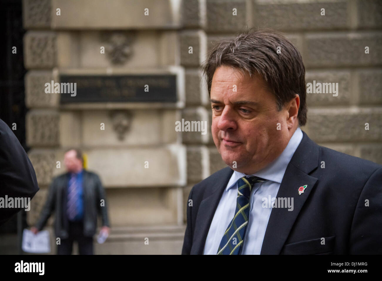 Nick Griffin leader of British National Party (BNP) outside Old Bailey ...