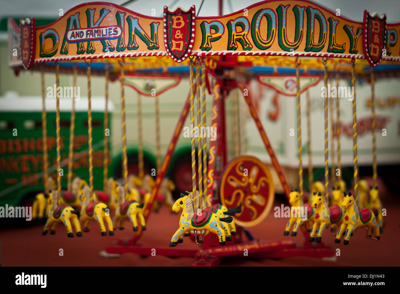 Miniature circus, carnival fairground rides hand built and seen at a ...
