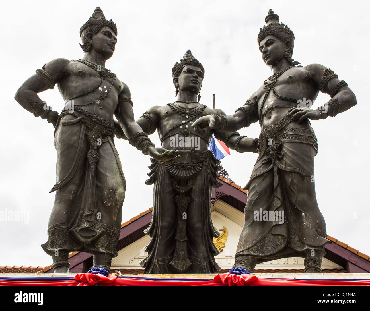 Three Kings Monument, Chiang Mai Stock Photo - Alamy