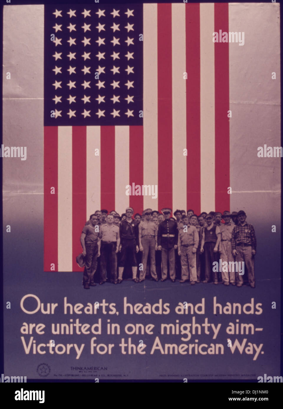 This World War II propaganda poster emphasizes unity and collective ...