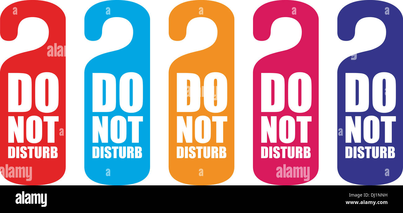 do not disturb door hanger Stock Photo - Alamy