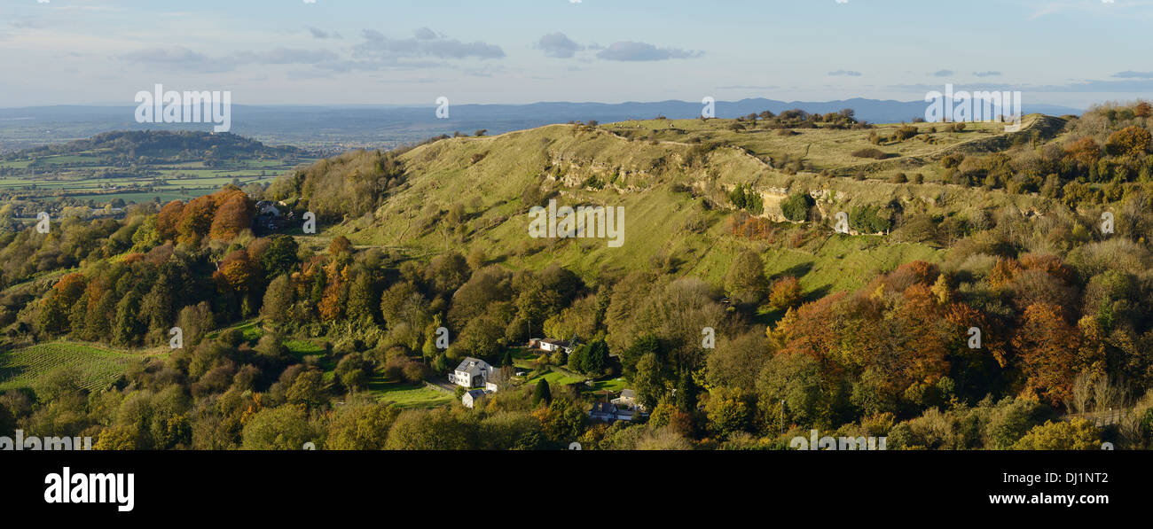 The view of Crickley Hill from Barrow Wake at Birdlip Gloucestershire ...