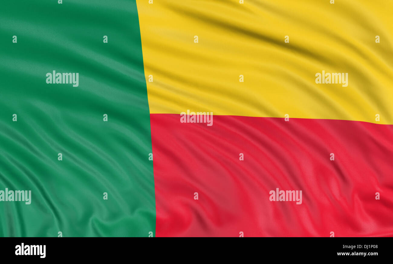 3D Flag of Benin Stock Photo - Alamy