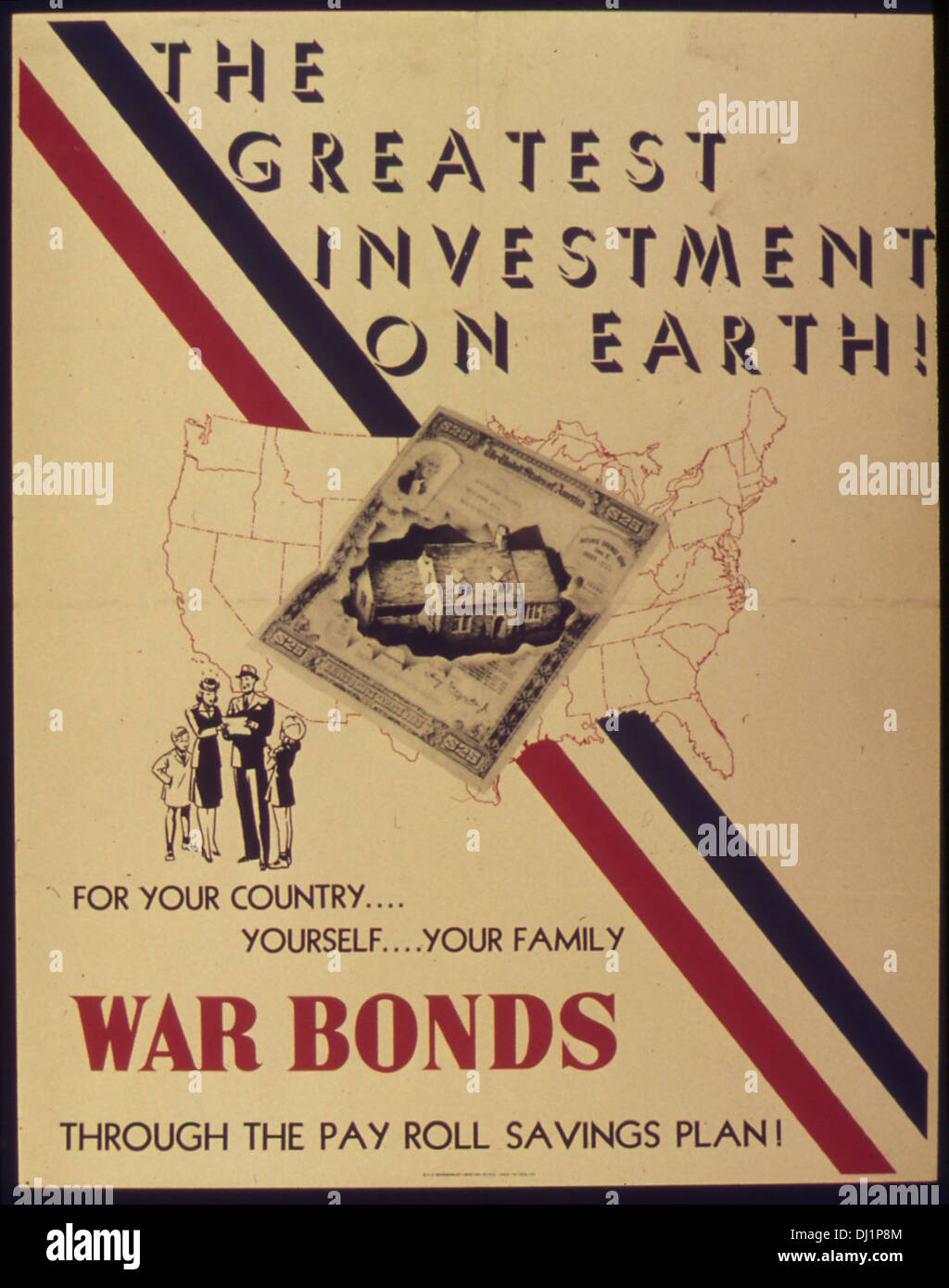 This World War II propaganda poster promotes the purchase of war bonds ...