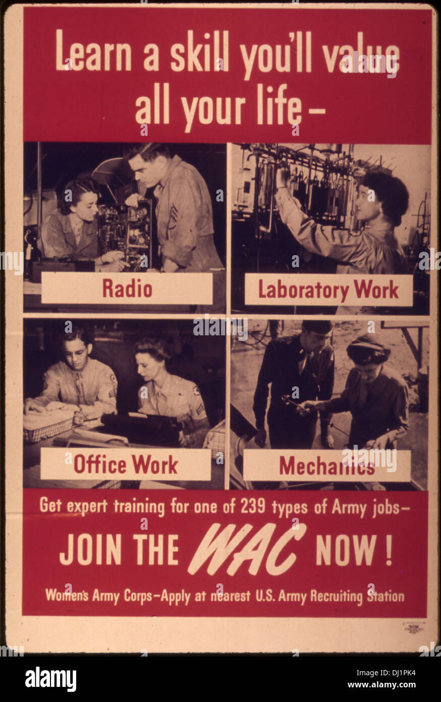 This World War II-era propaganda poster encourages women to join the ...