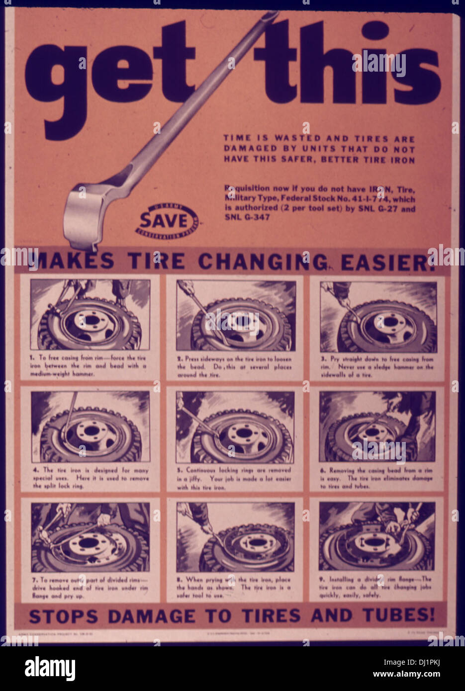This World War II-era propaganda poster promotes a tool designed to ...