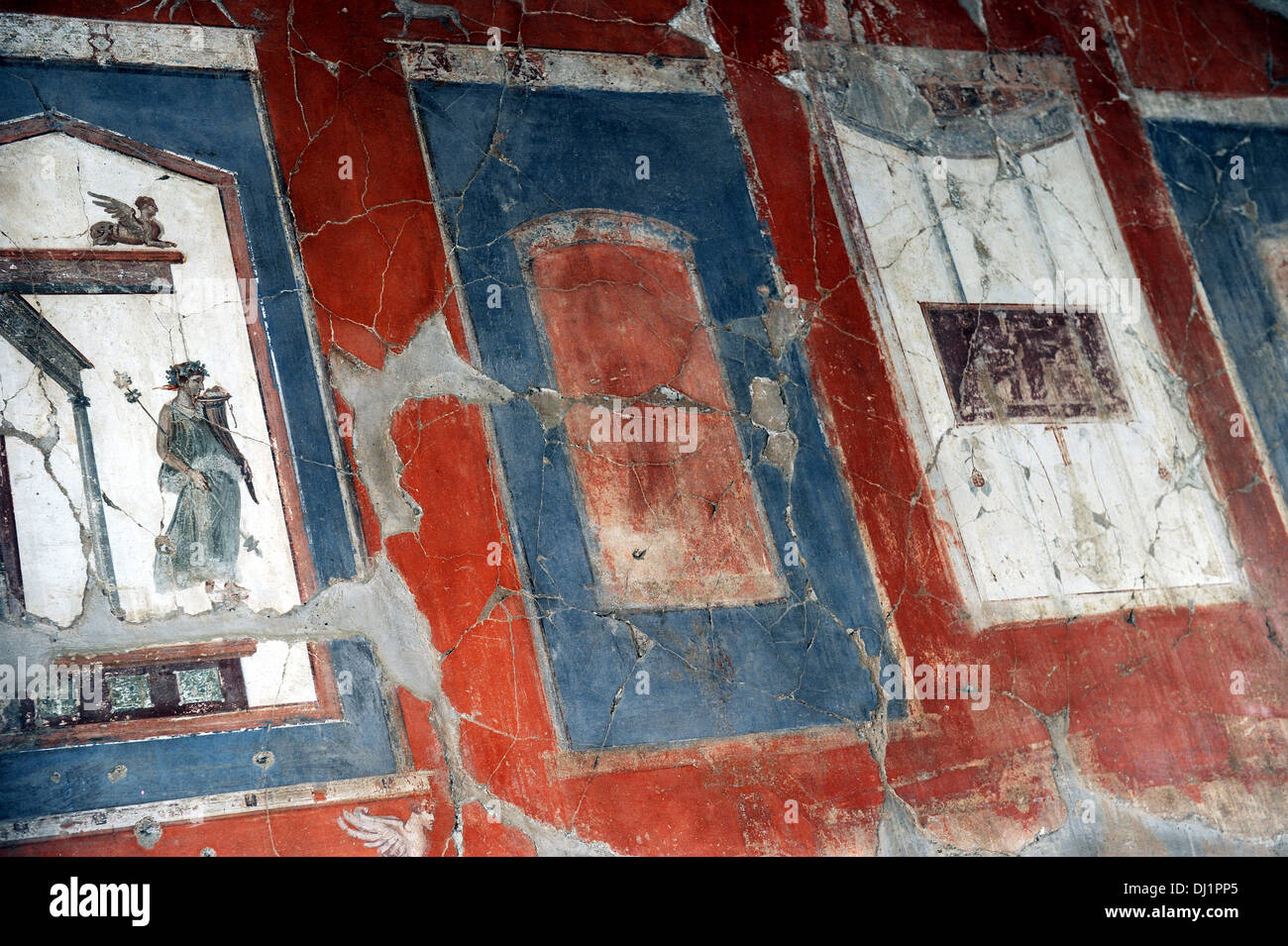 Herculaneum, Bay of Naples, Italy. Ancient Roman brickwork detail ...