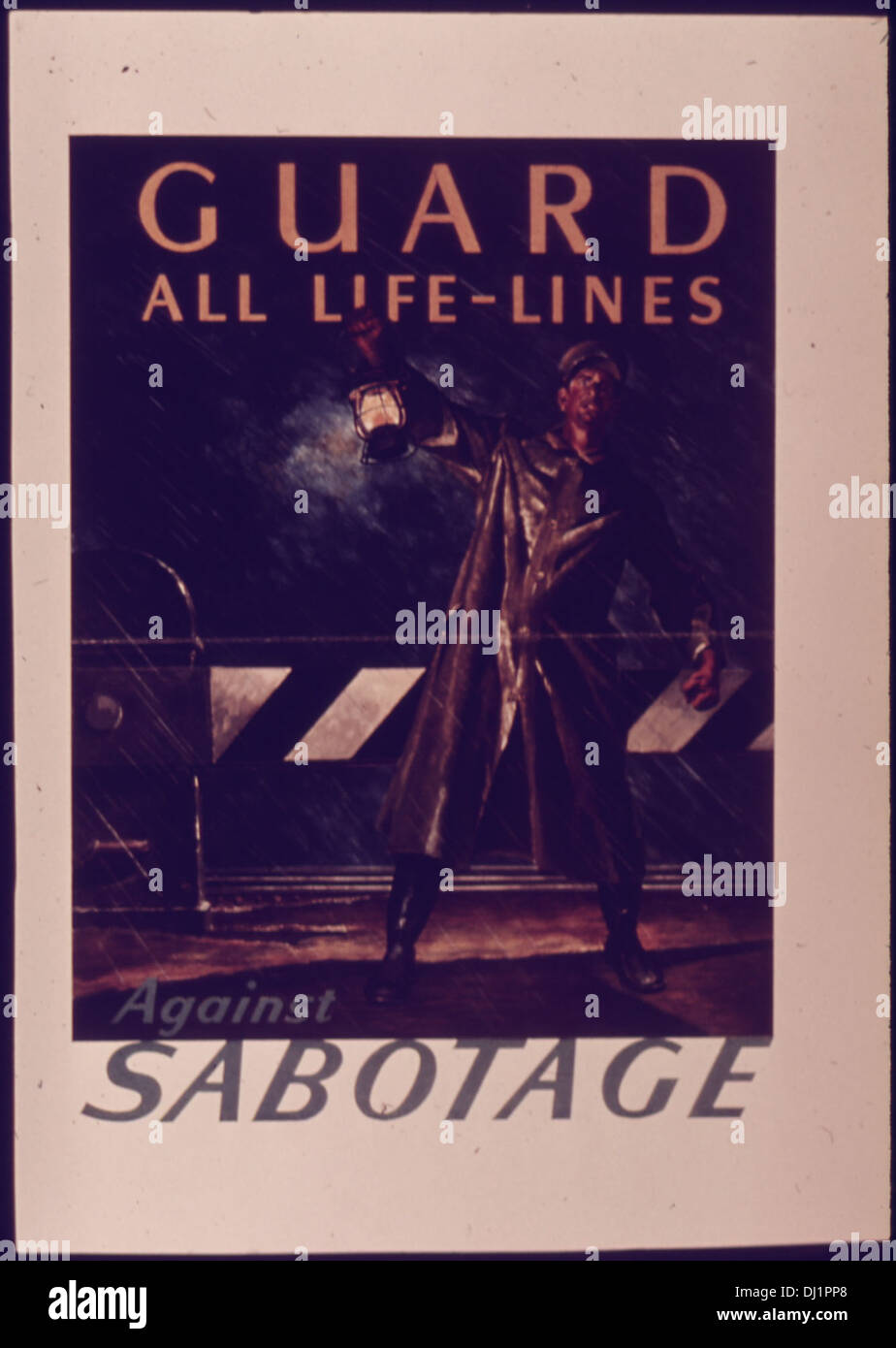 This World War II propaganda poster warns of the dangers of sabotage ...
