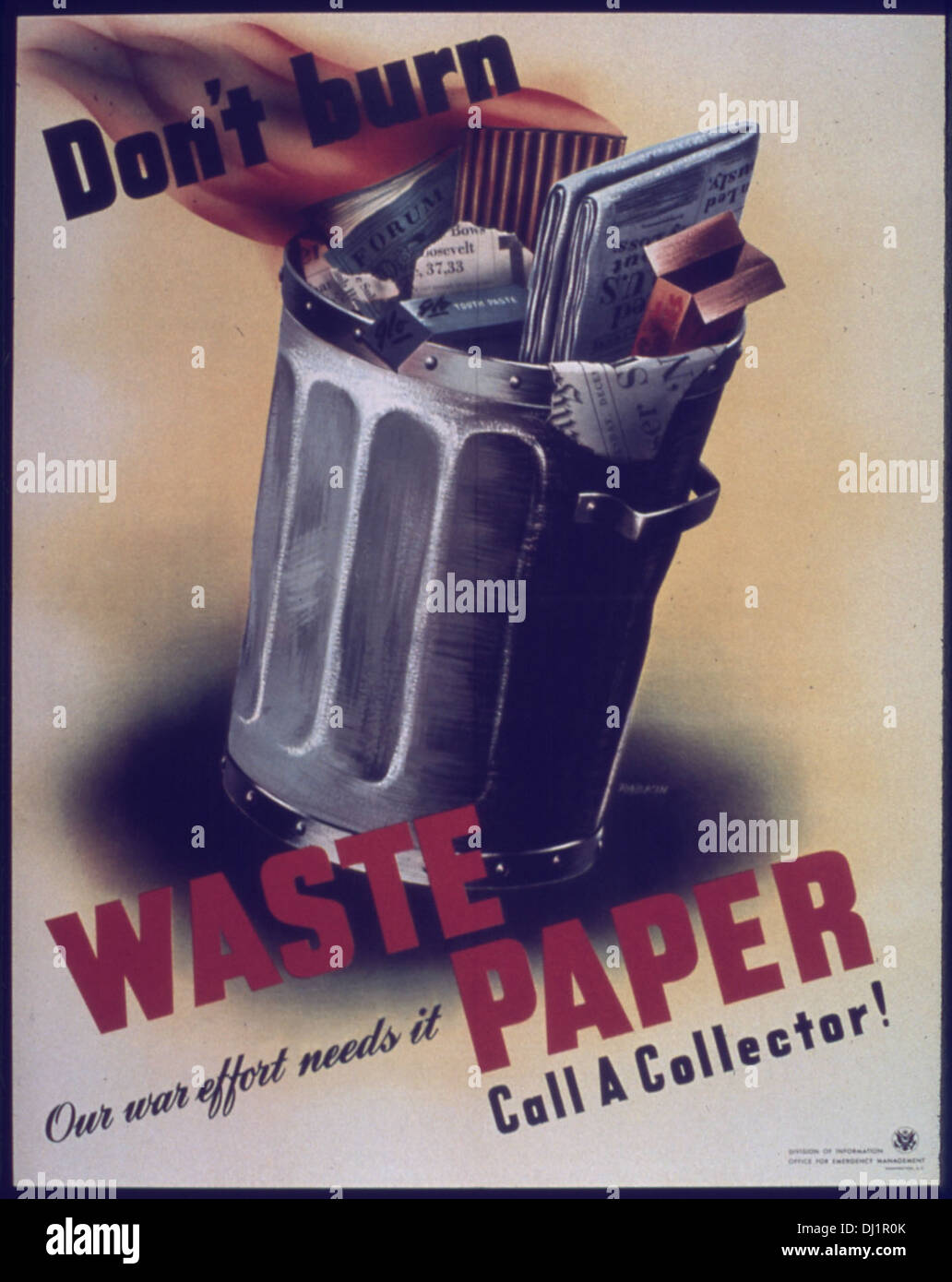 This World War II-era American propaganda poster advises civilians not ...