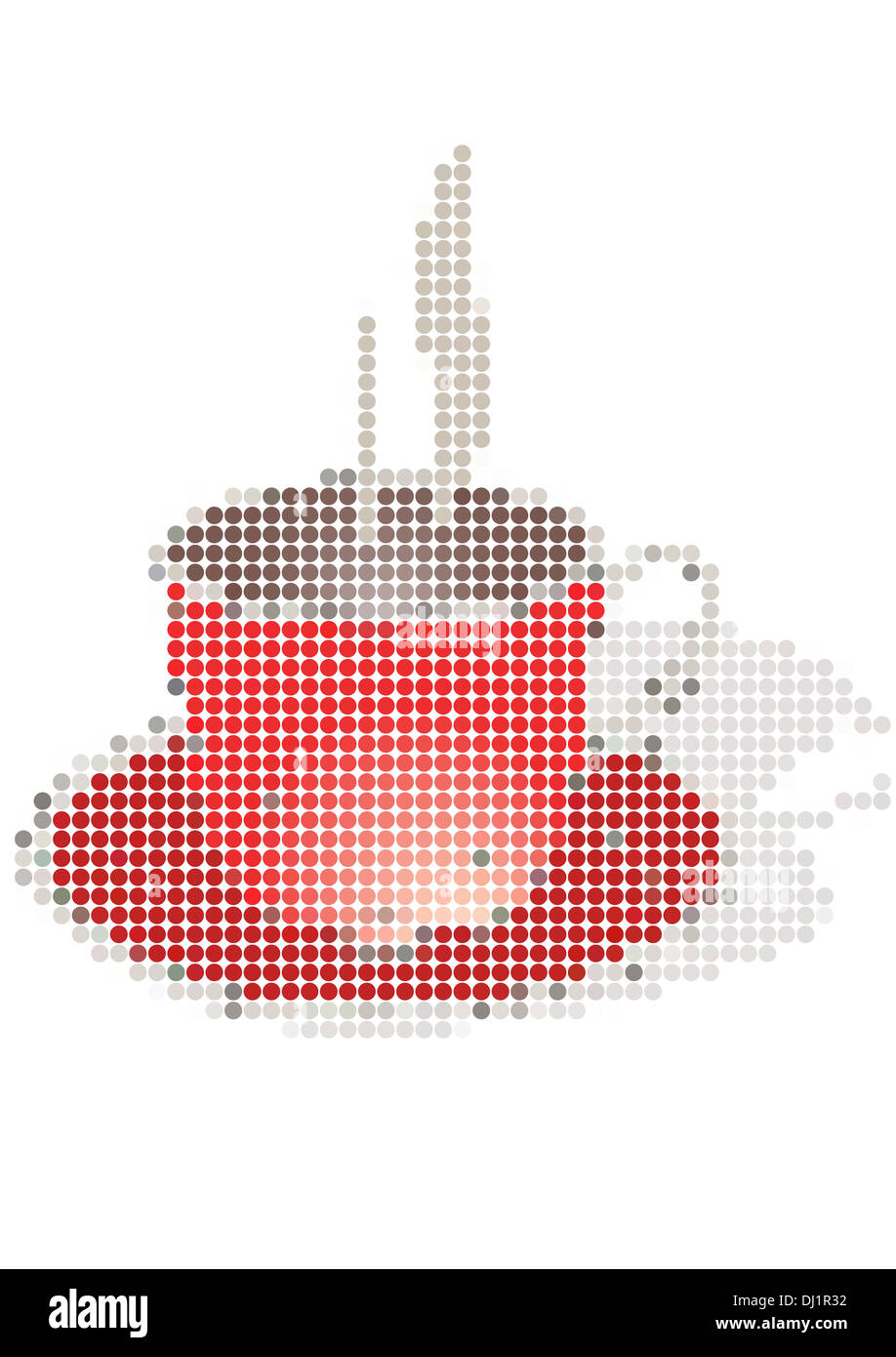 Dot Style Illustration of Coffee Cup Stock Photo - Alamy