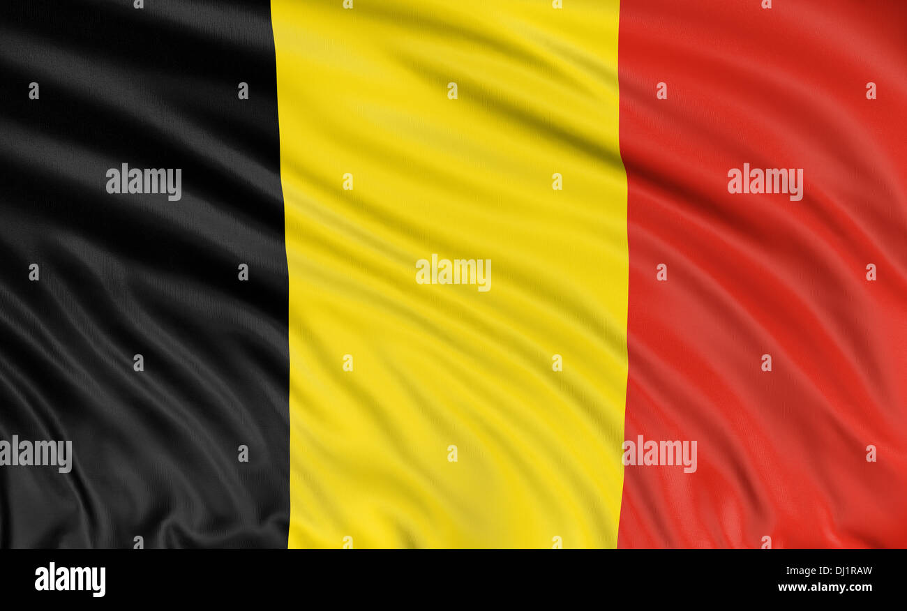 3D Belgian flag Stock Photo - Alamy