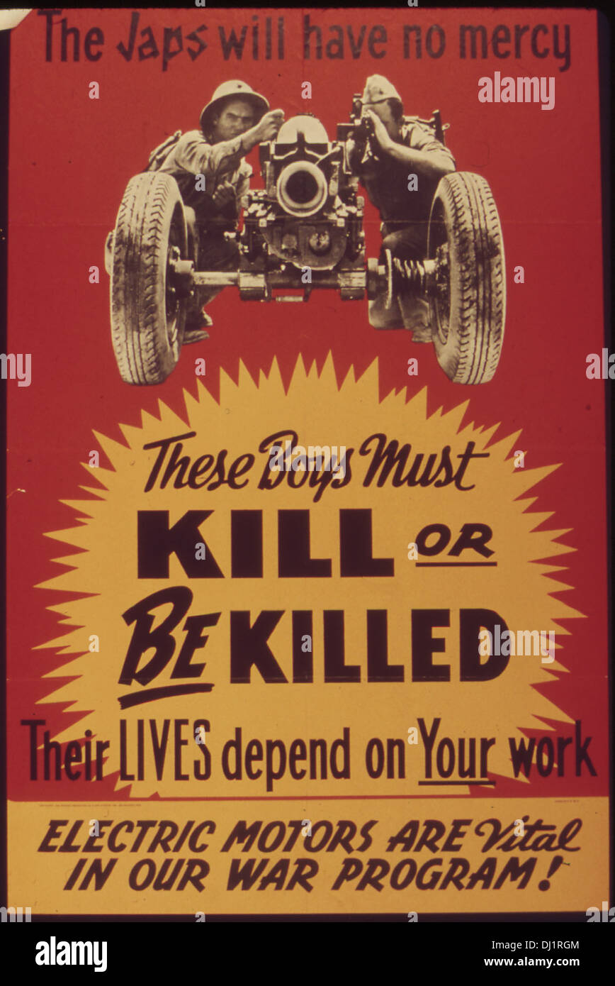 This poster, reflecting the harsh realities of war, promotes the need ...