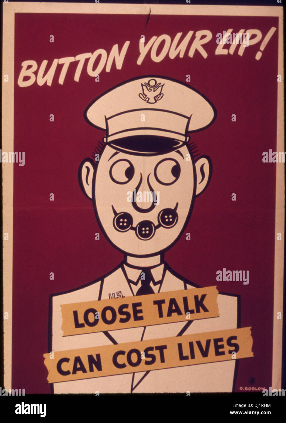 This poster warns against careless talk during World War II, reminding ...