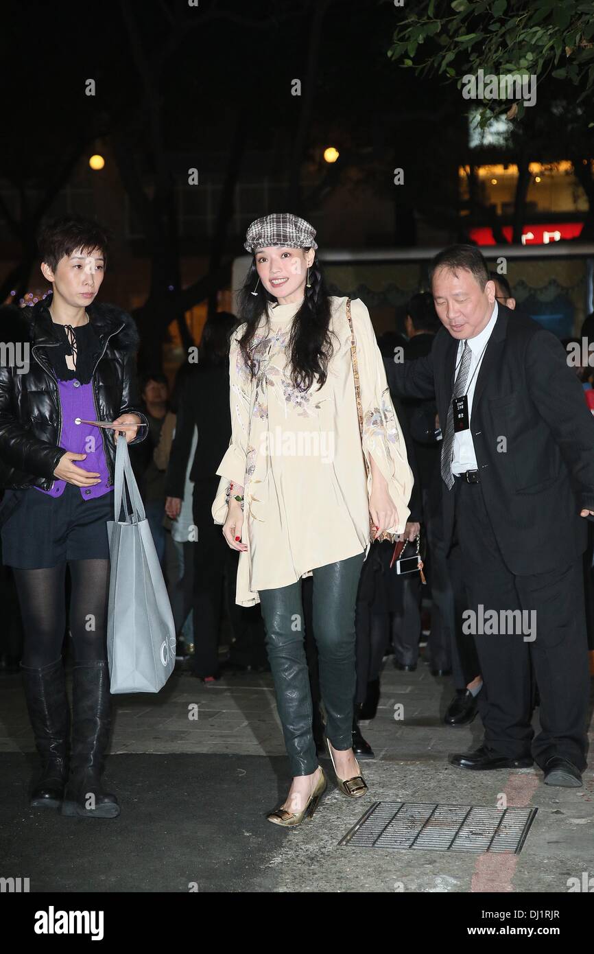 Taipei, China. 18th Nov, 2013. Actress Shu Qi attends Chang Chen's ...