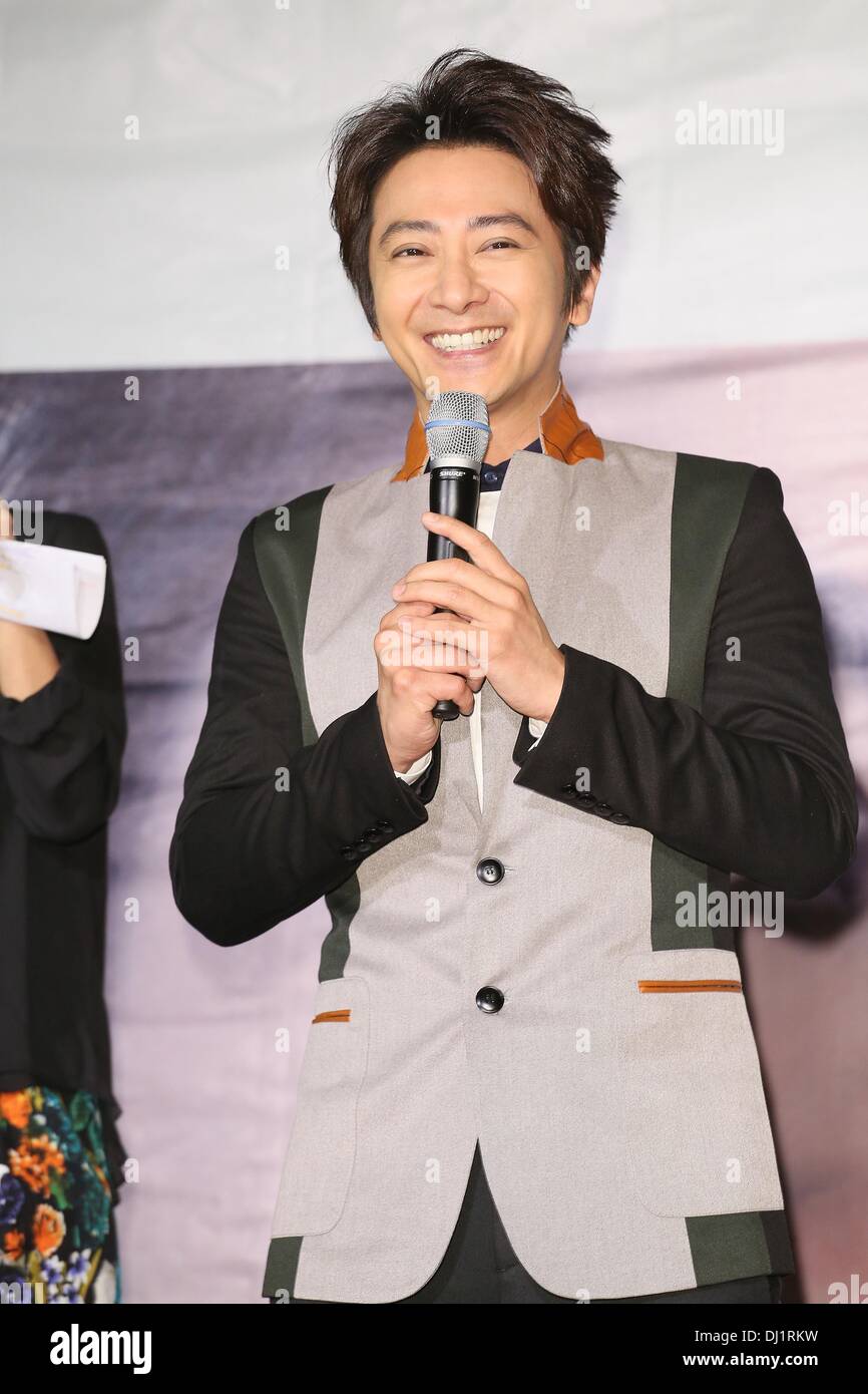 Taipei, China. 18th Nov, 2013. Singer Eric Suen promotes his new album ...