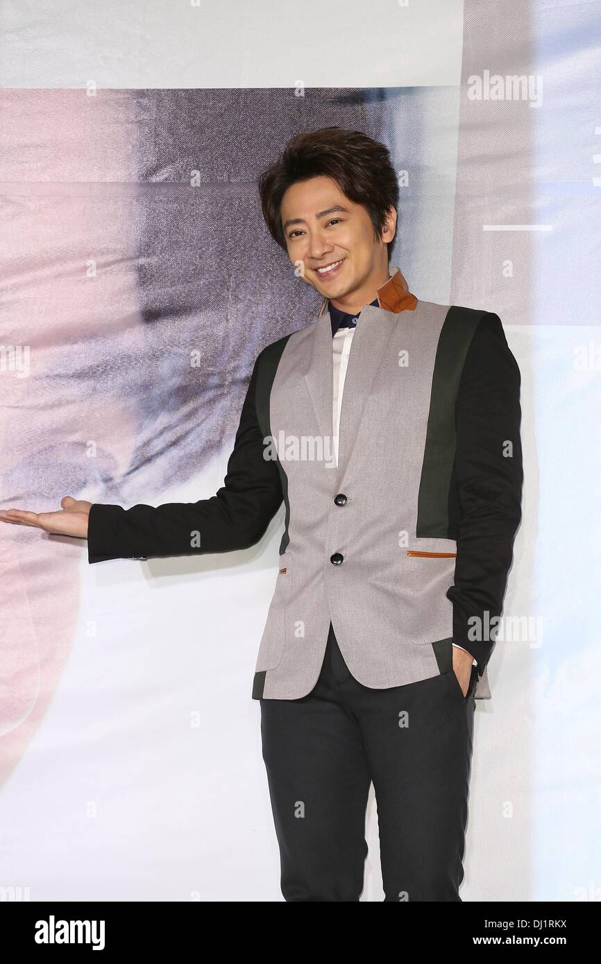 Taipei, China. 18th Nov, 2013. Singer Eric Suen promotes his new album ...