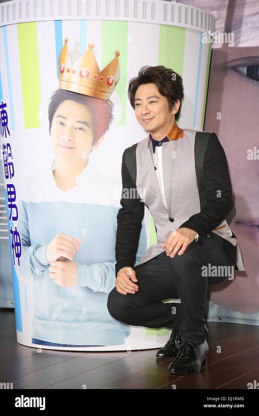 Taipei, China. 18th Nov, 2013. Singer Eric Suen promotes his new album ...