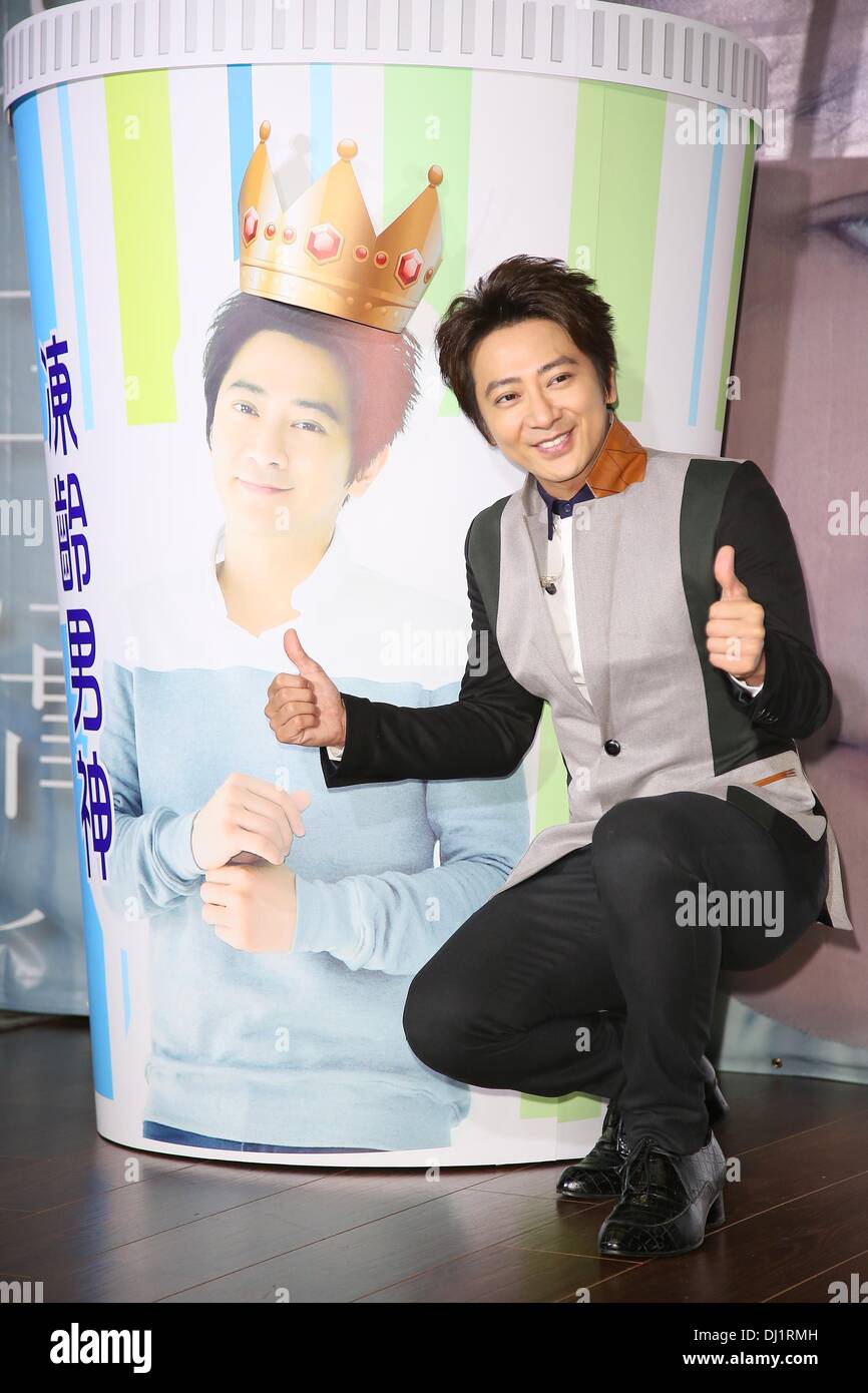 Taipei, China. 18th Nov, 2013. Singer Eric Suen promotes his new album ...
