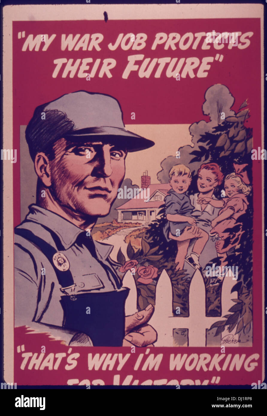 This World War II poster highlights the personal commitment of workers ...
