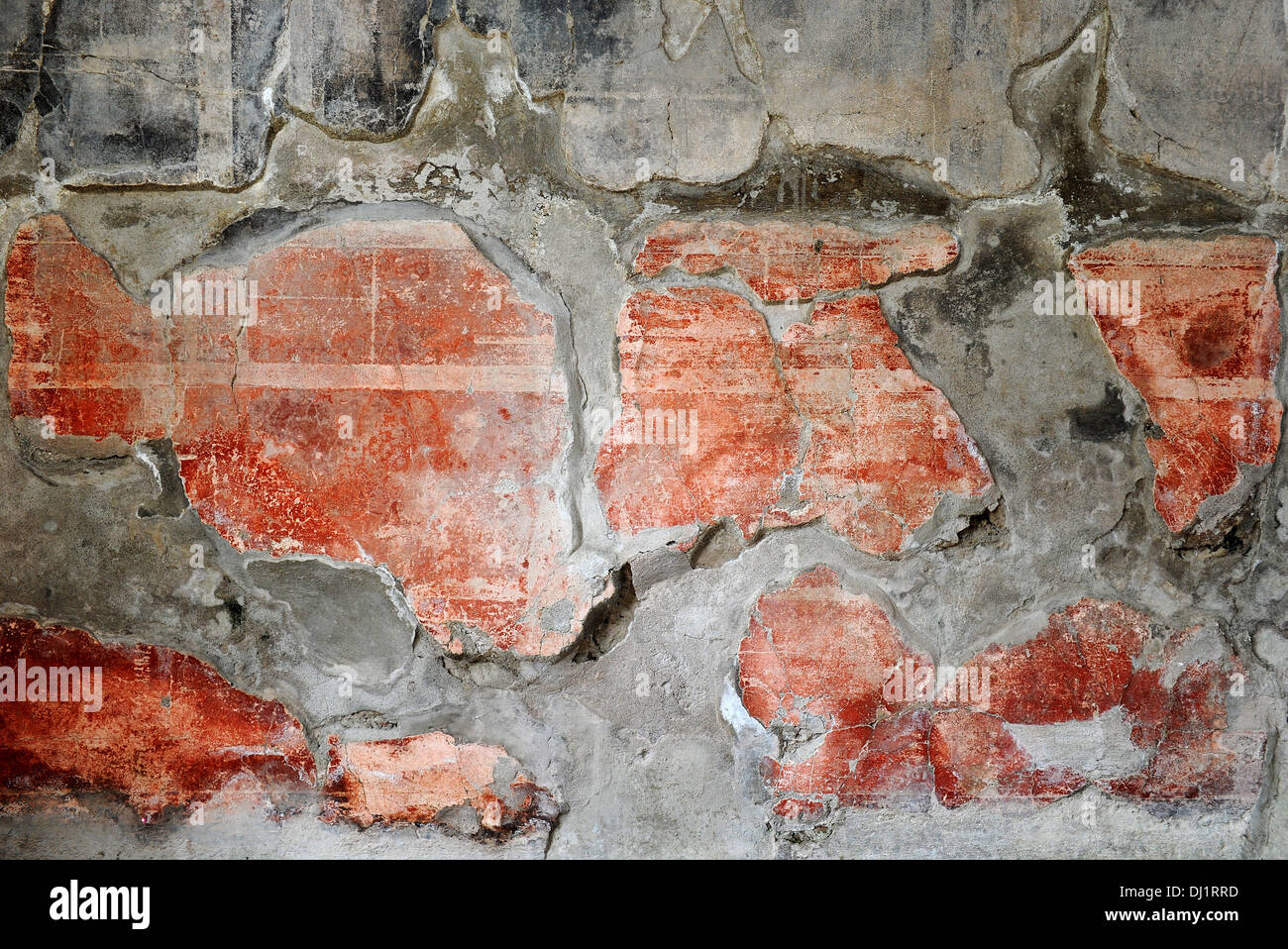 Herculaneum, Bay of Naples, Italy. Ancient Roman brickwork detail ...