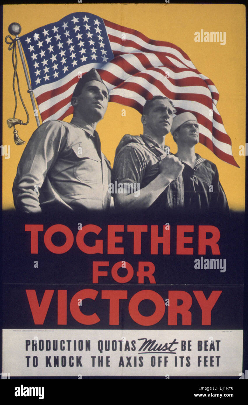 This American propaganda poster calls for unity in supporting the war ...
