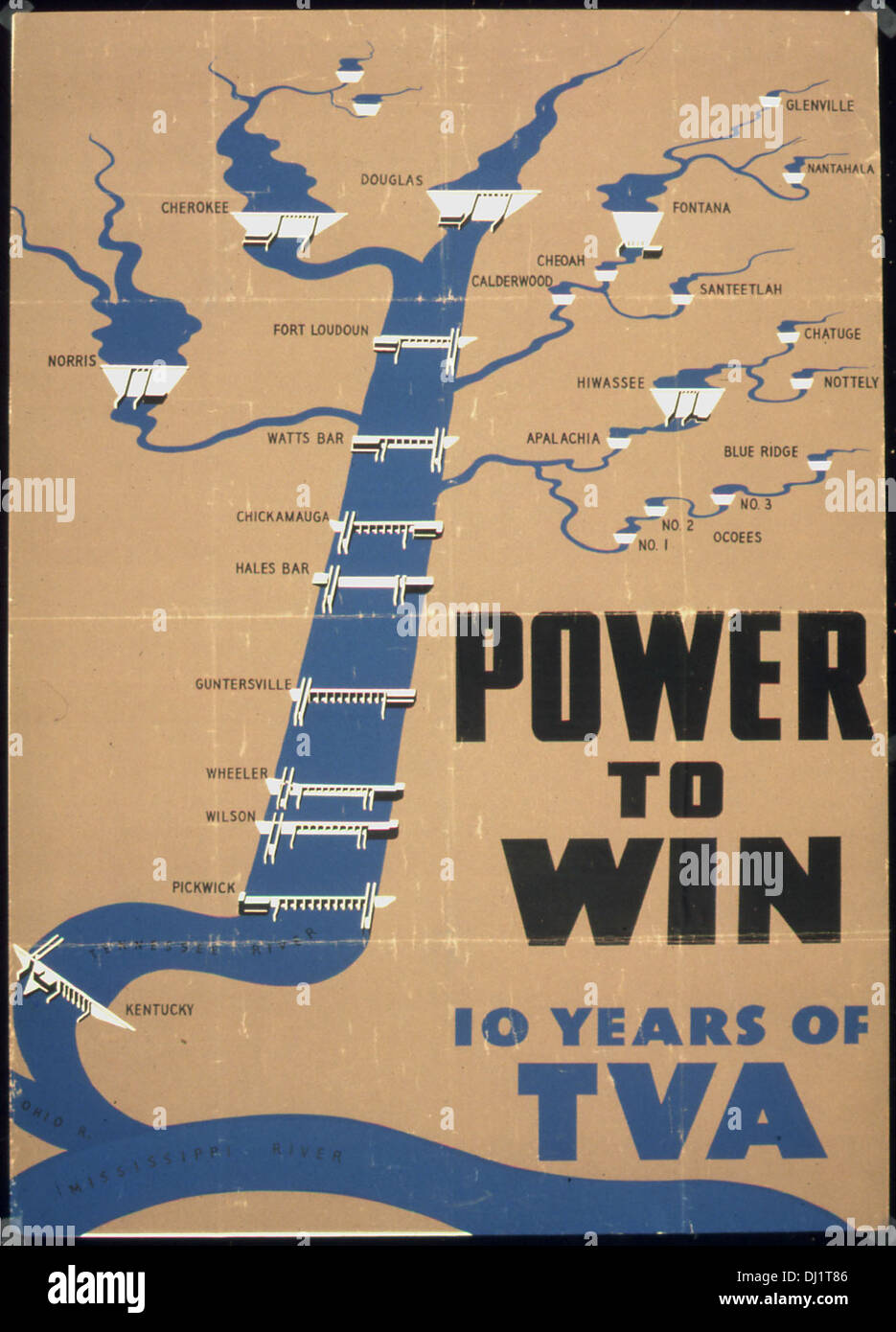 This American propaganda poster celebrates the Tennessee Valley ...