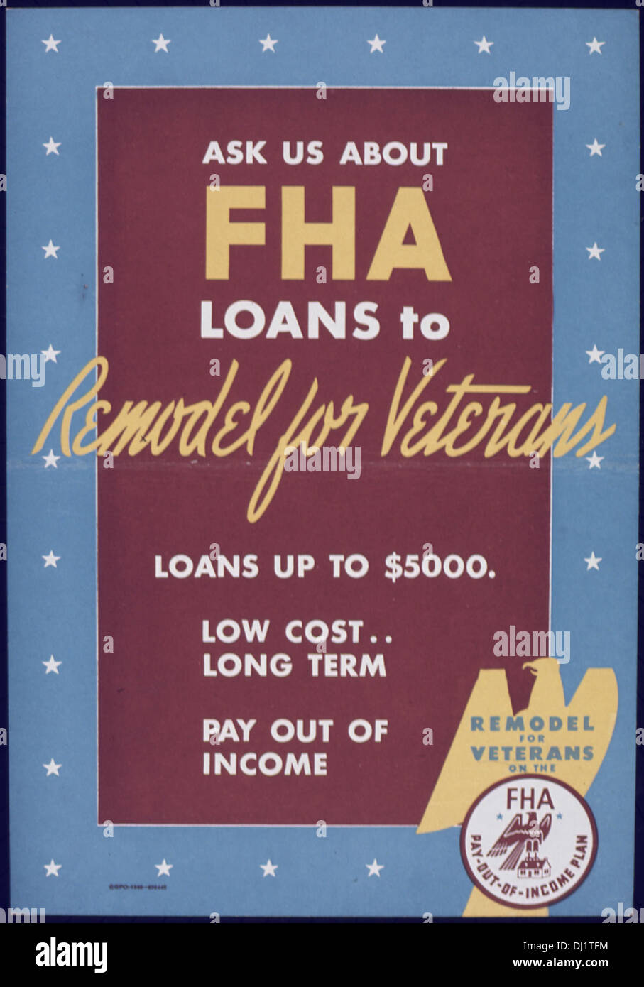 This World War II era poster promotes the Federal Housing ...