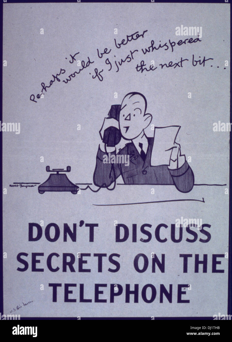 This World War II propaganda poster reminds citizens not to discuss ...