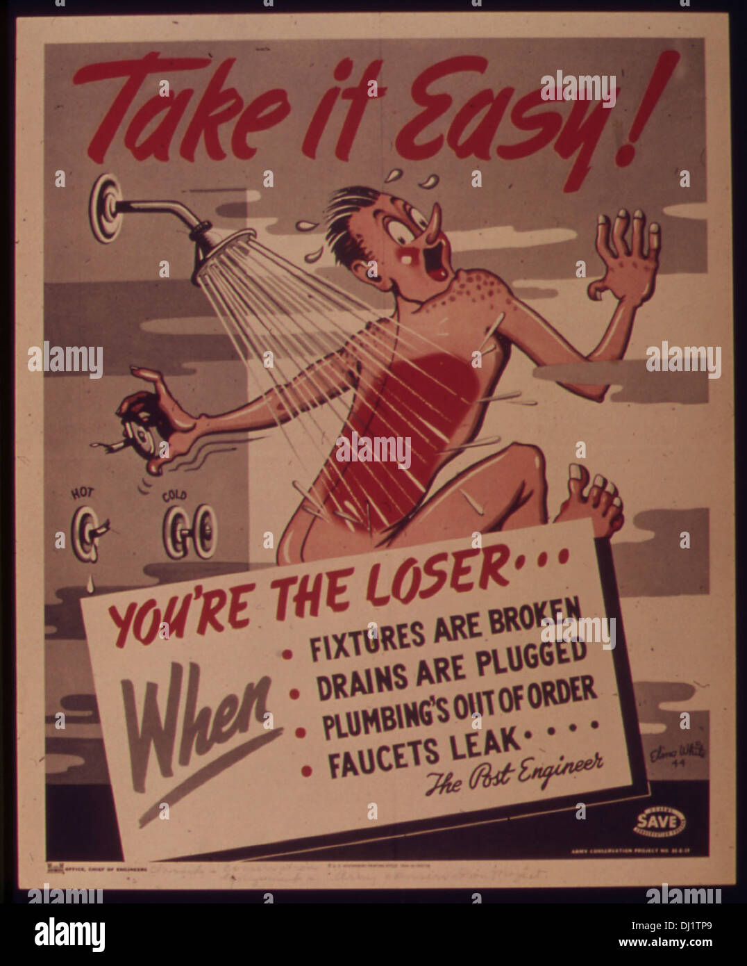 This World War II American propaganda poster warns against rushing or ...