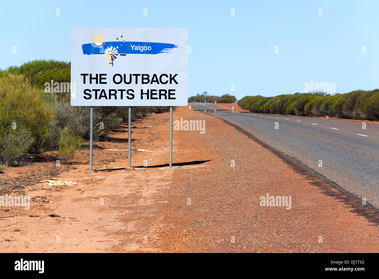 Outback road sign, Yalgoo Western Australia Stock Photo - Alamy