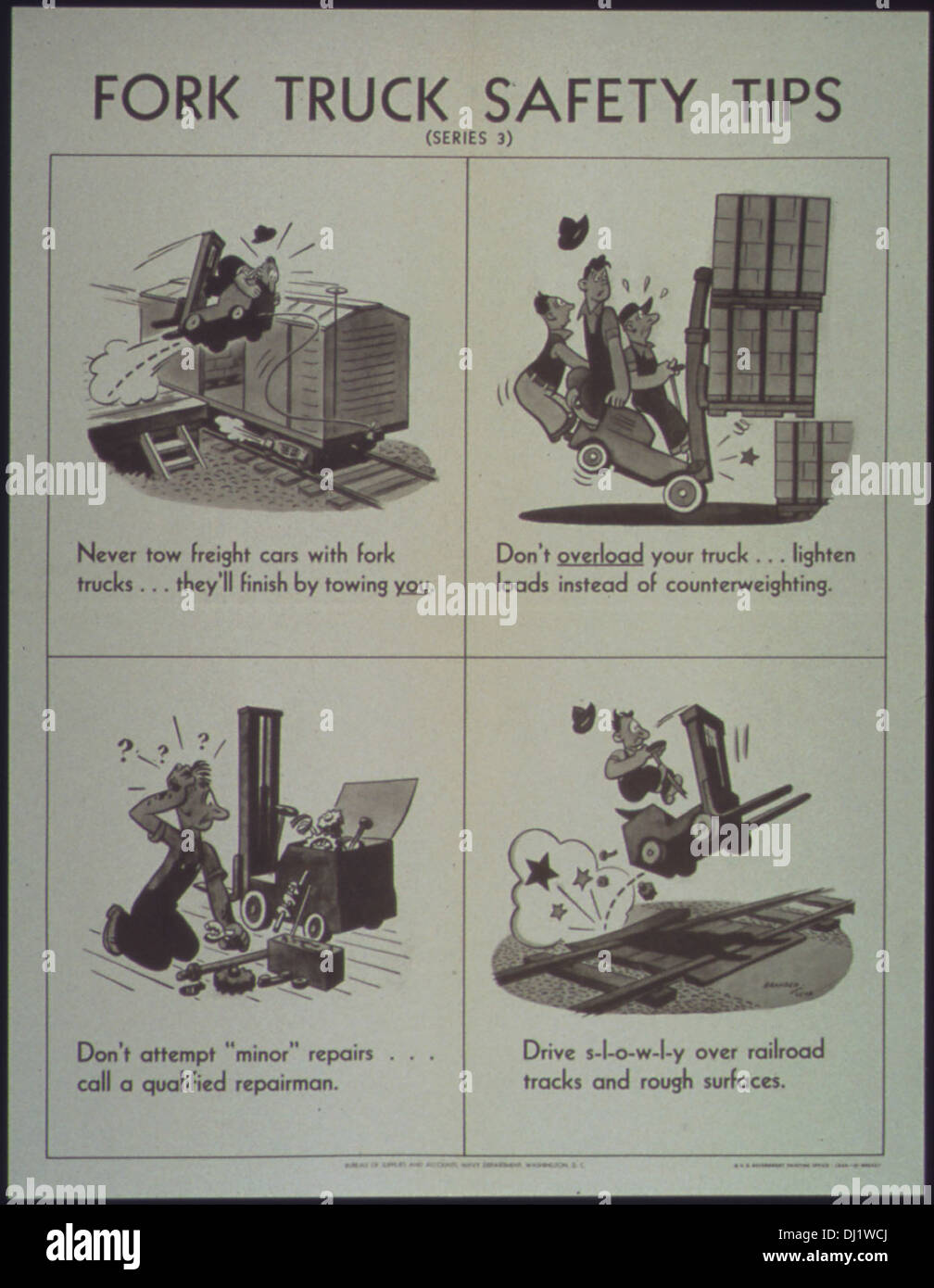 This World War II-era propaganda poster provides essential safety tips ...
