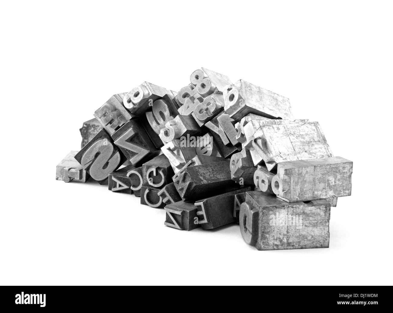 Metal letter type blocks hi-res stock photography and images - Alamy