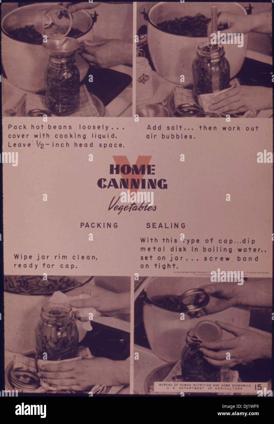 This World War II-era American propaganda poster promotes home canning ...