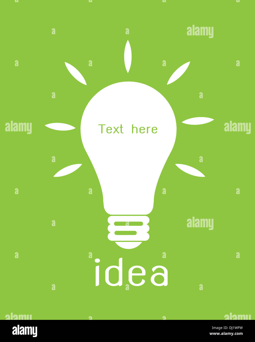 light bulb idea in illustration Stock Photo - Alamy