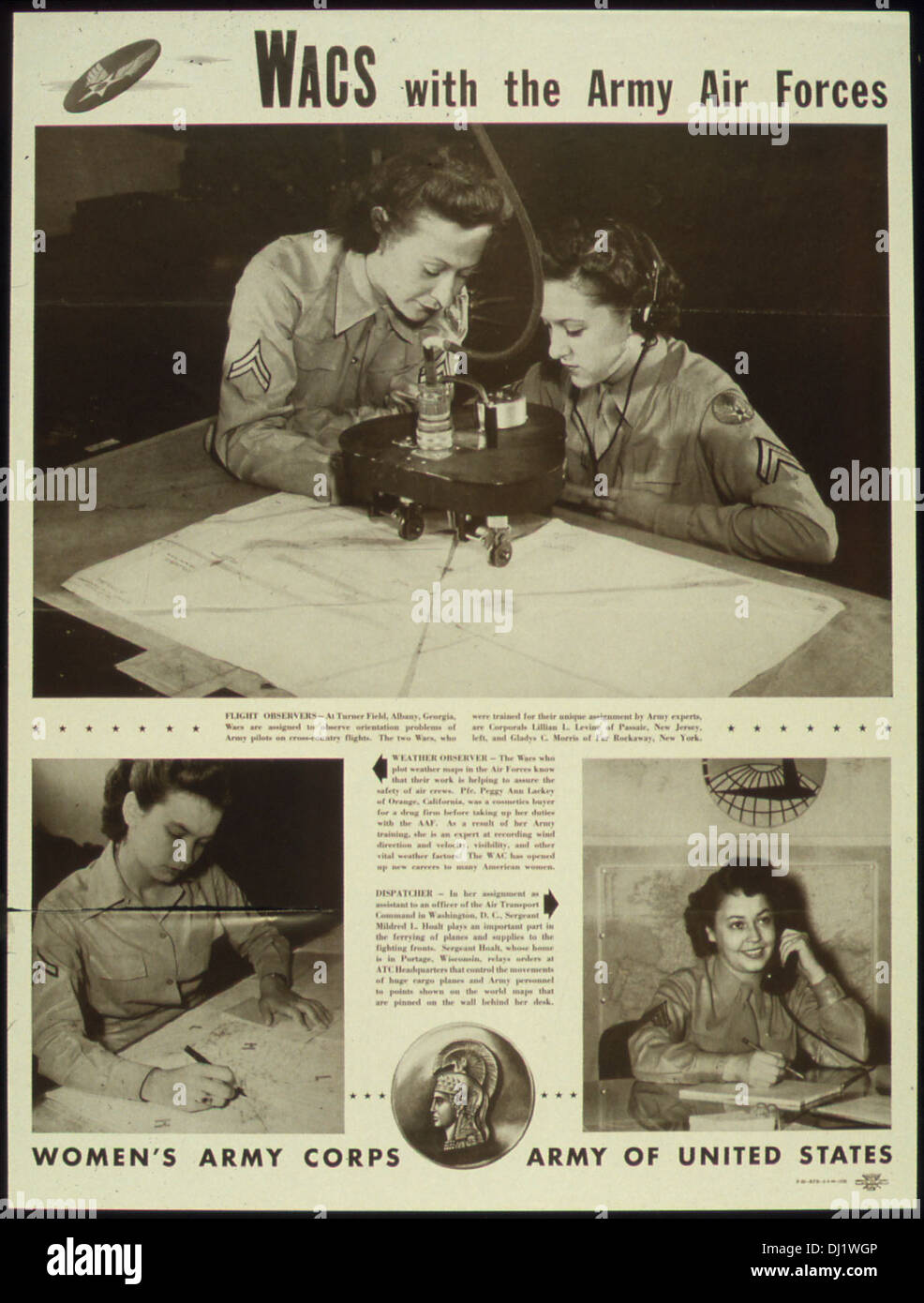 A World War II-era propaganda poster encouraging women to serve in the ...