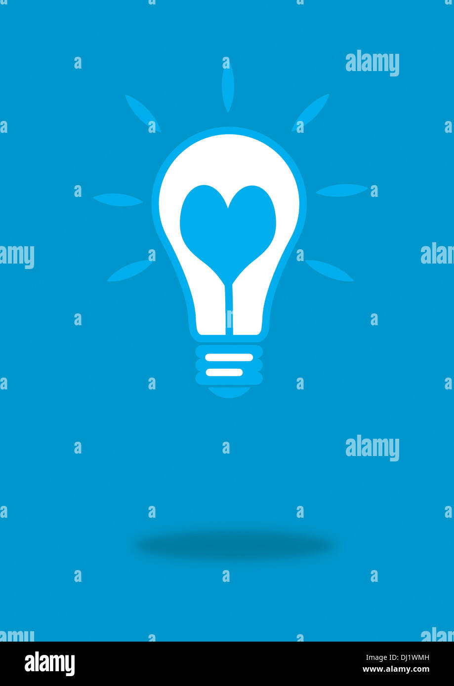 light bulb idea in illustration Stock Photo - Alamy