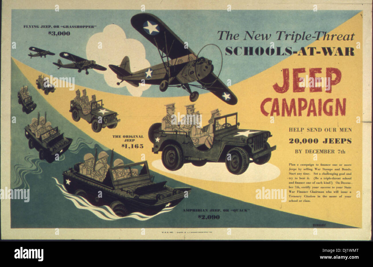 This World War II-era propaganda poster promotes the Jeep as a vital ...