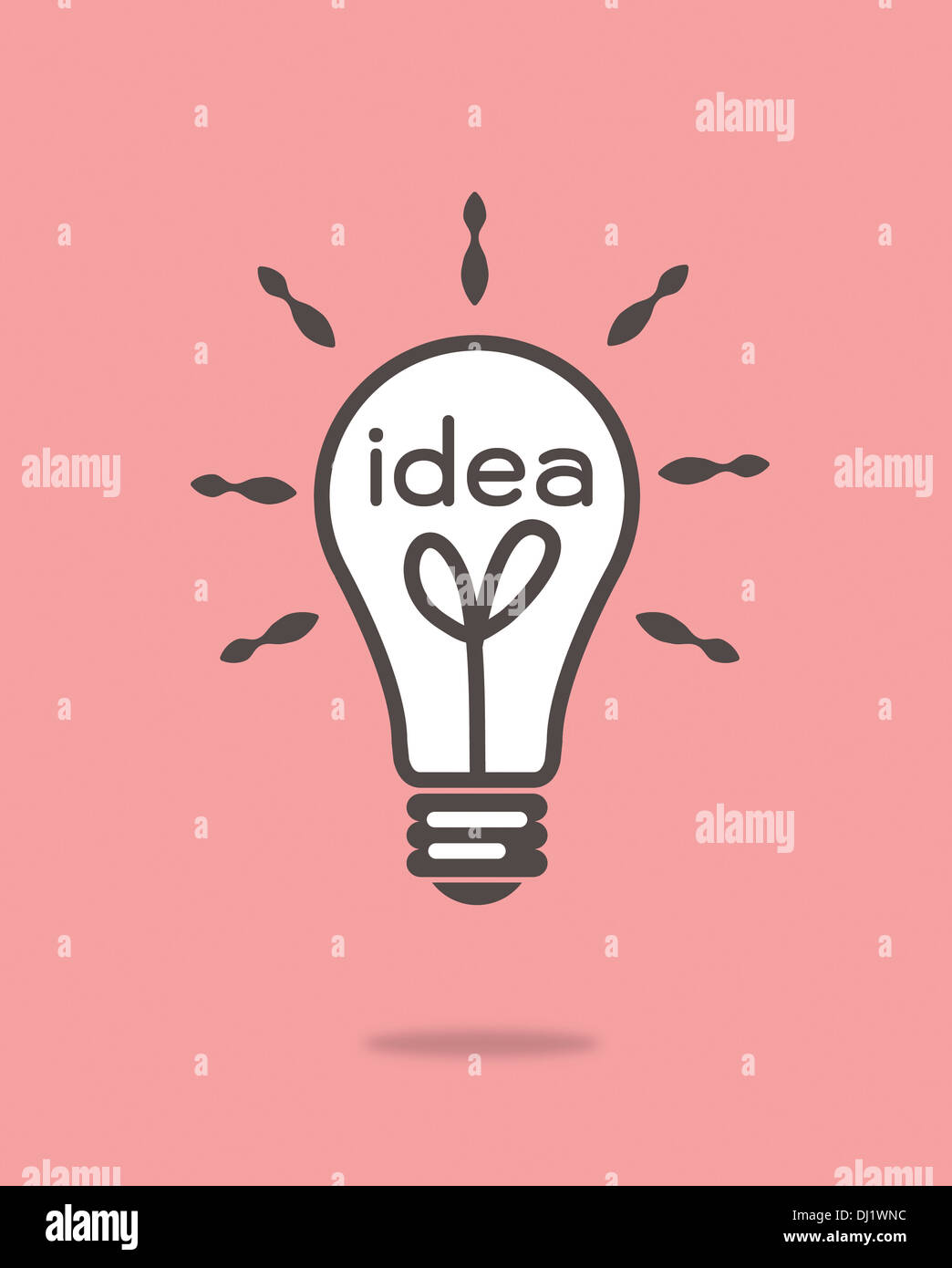 light bulb idea in illustration Stock Photo - Alamy