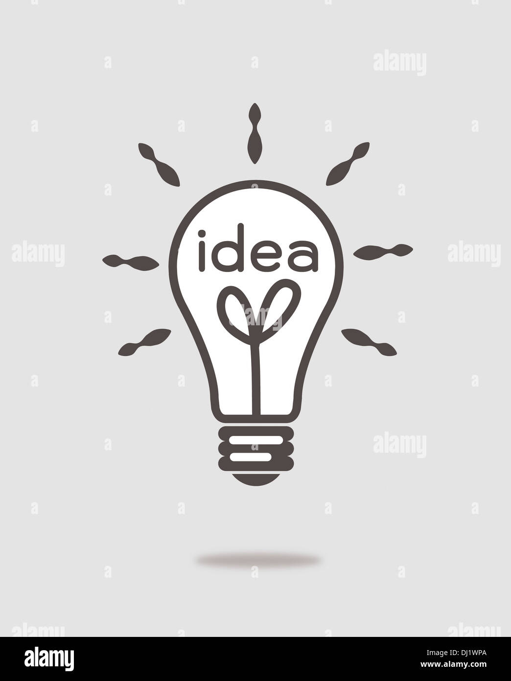 light bulb idea in illustration Stock Photo - Alamy