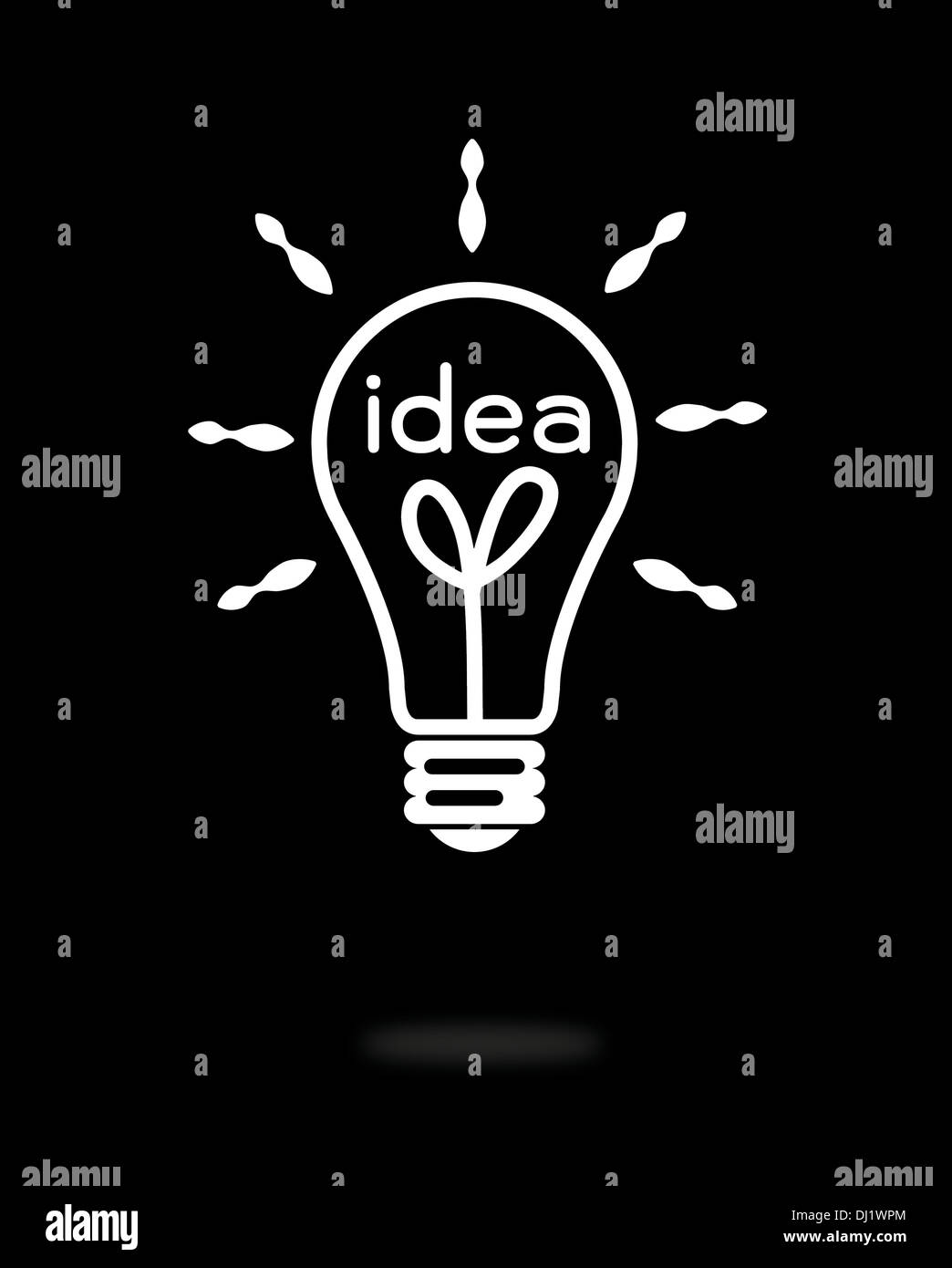 light bulb idea in illustration Stock Photo - Alamy