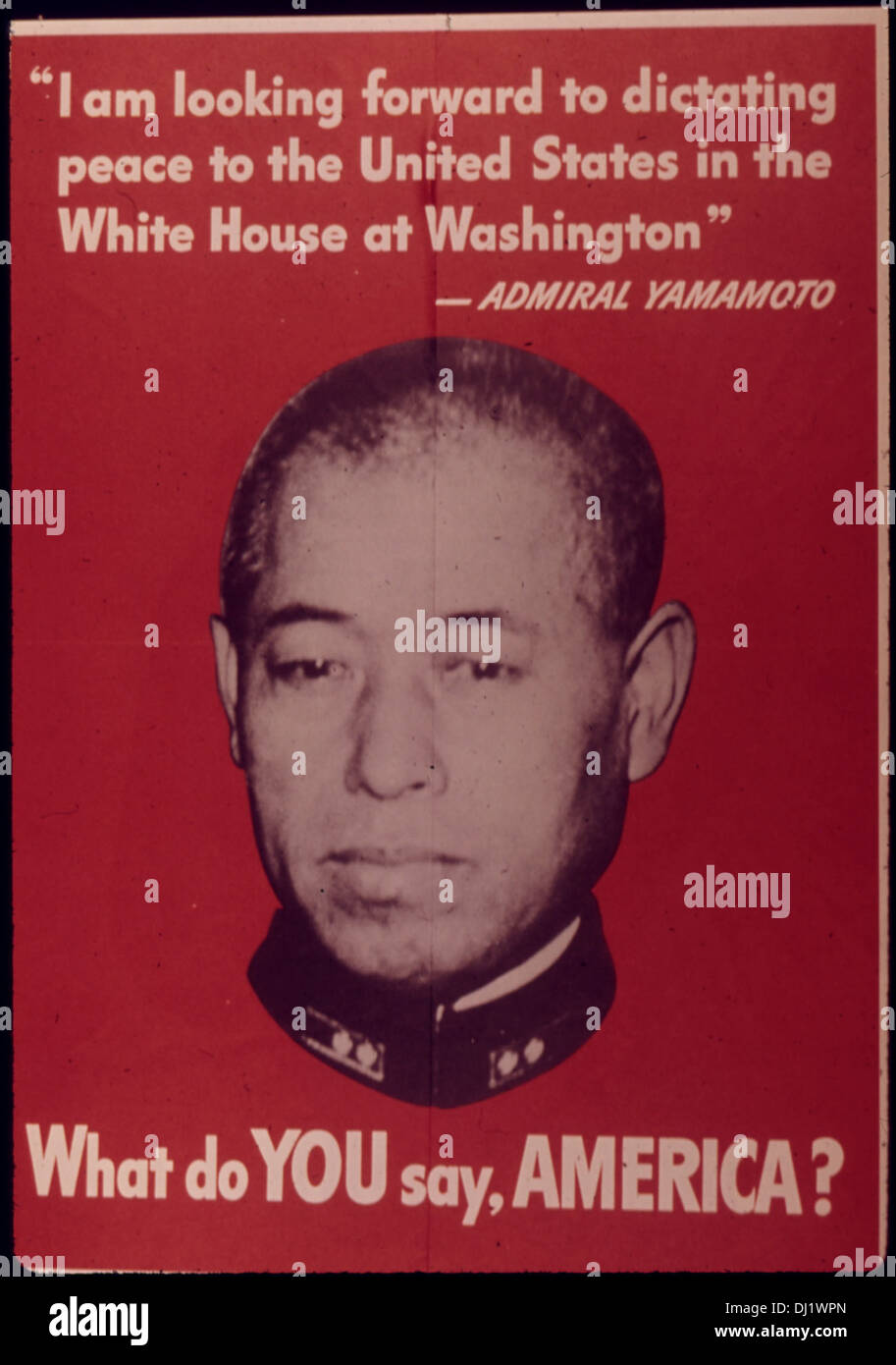 This World War II propaganda poster depicts an enemy leader making a ...