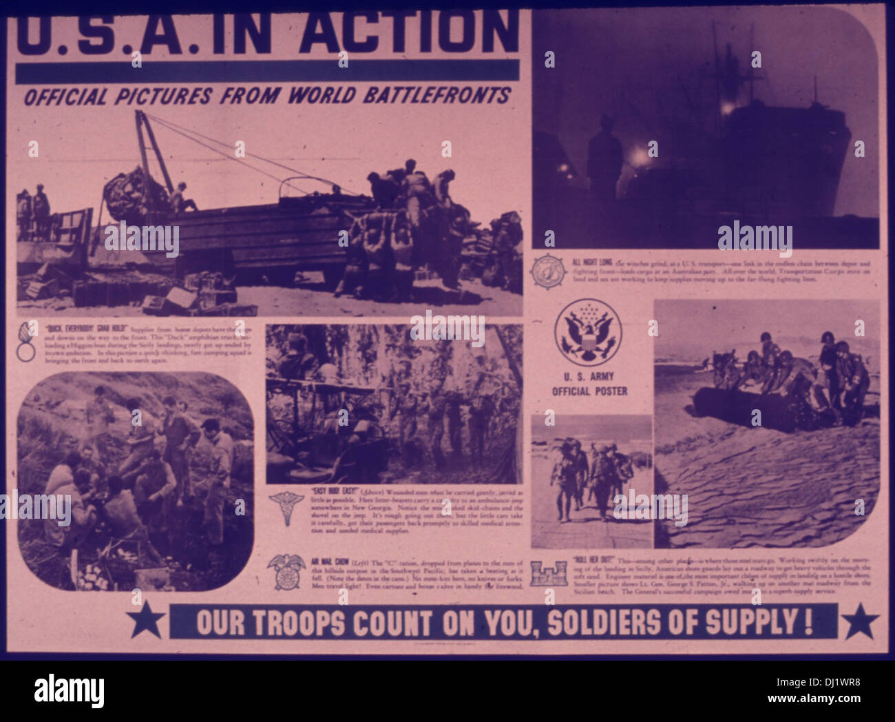 This World War II poster highlights the essential role of supply ...
