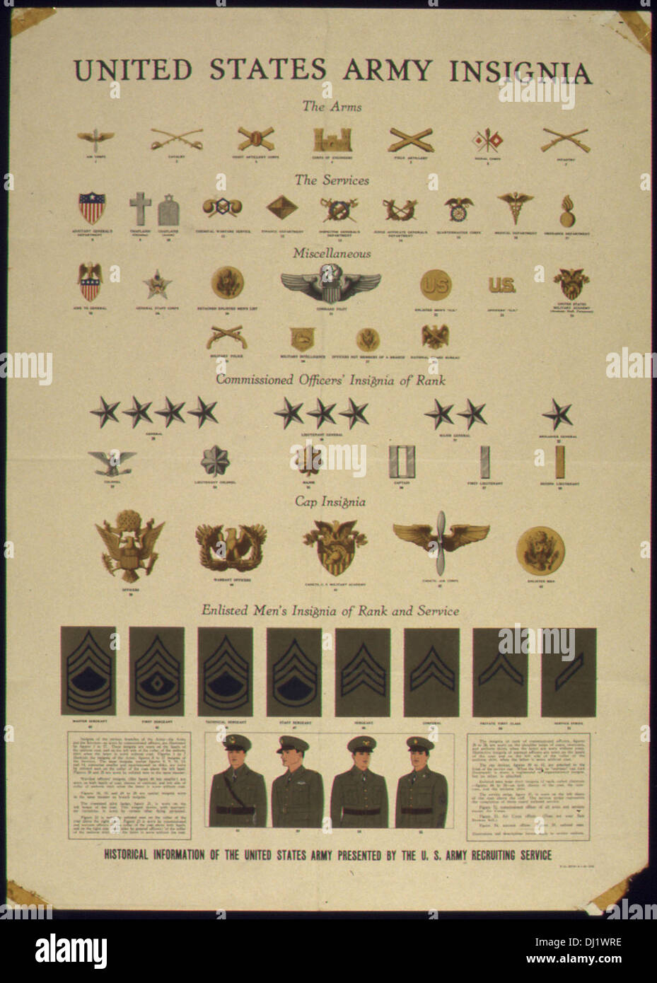 This American World War II-era poster displays the insignia of the U.S ...
