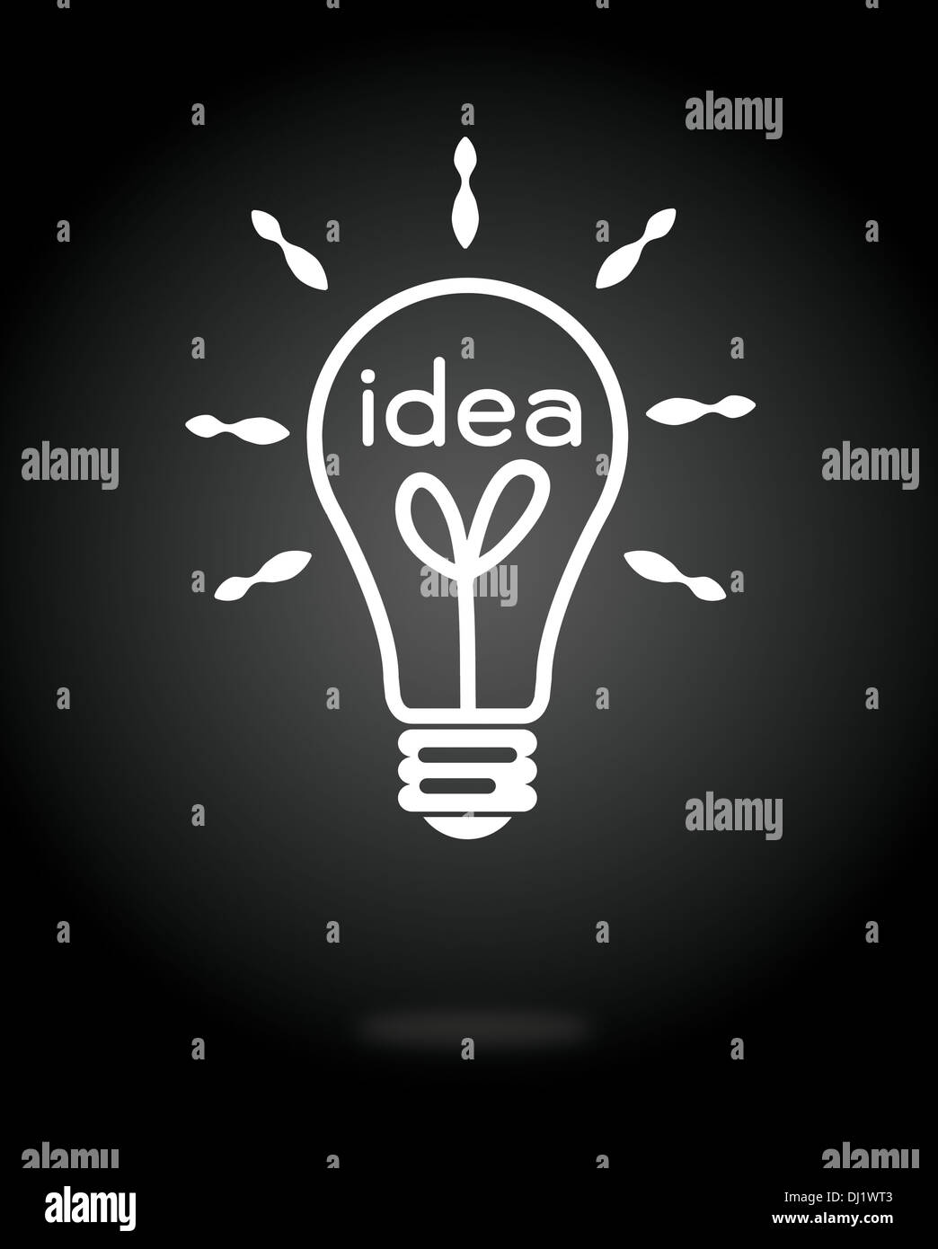 light bulb idea in illustration Stock Photo - Alamy