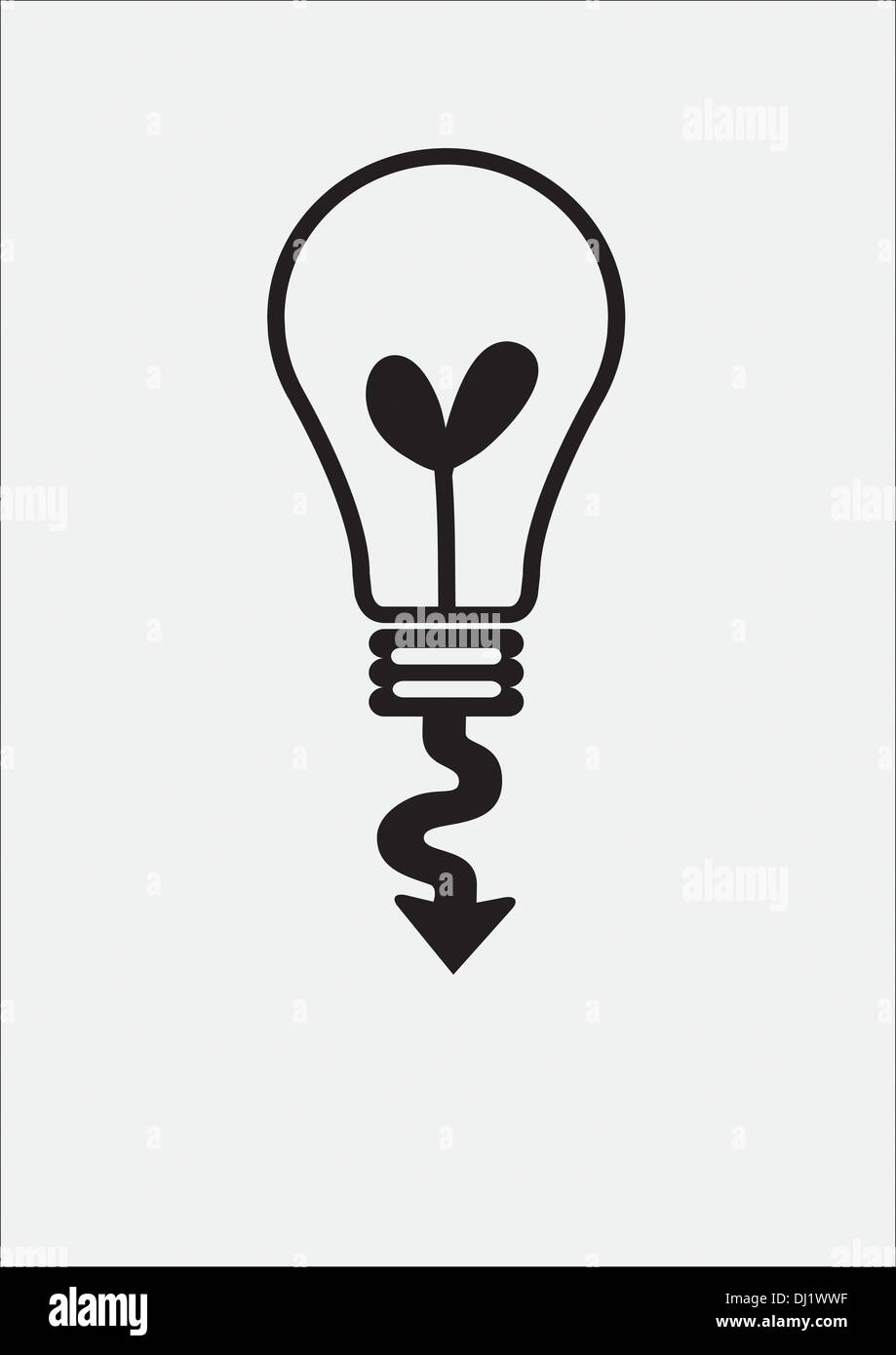 light bulb idea in illustration Stock Photo - Alamy