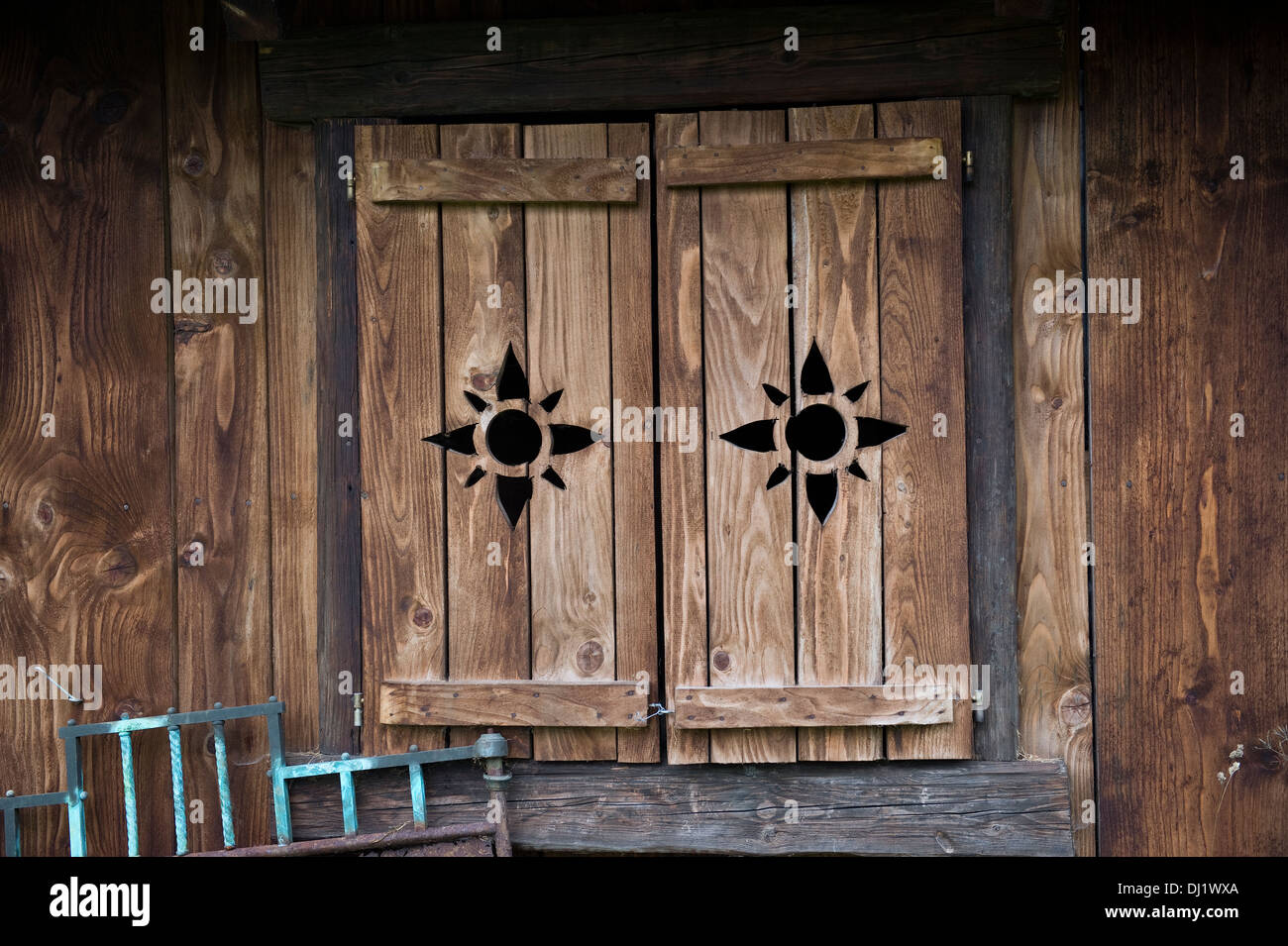 Traditional wooden outbuilding near Lutowiska Bieszczady Poland Europe ...