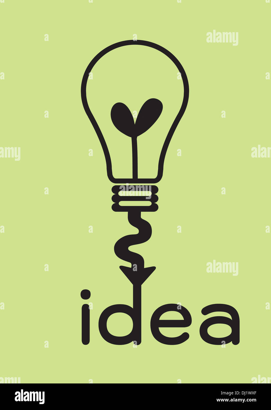 light bulb idea in illustration Stock Photo - Alamy