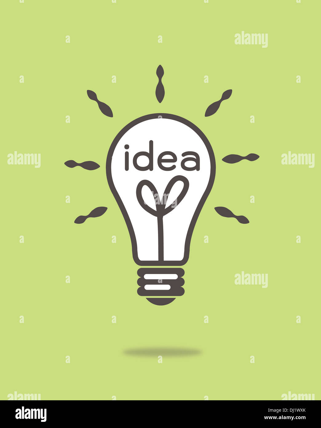 light bulb idea in illustration Stock Photo - Alamy
