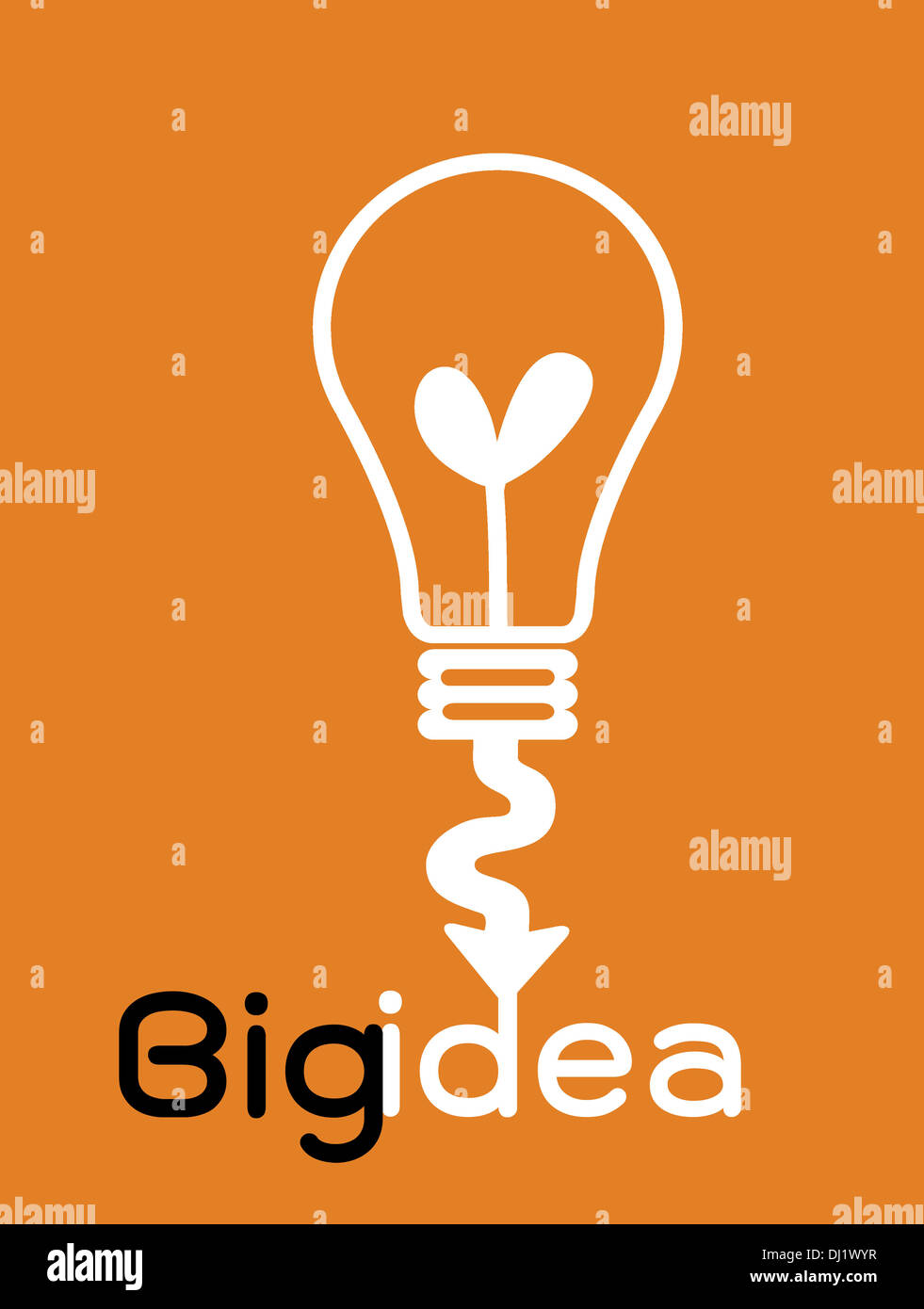 light bulb idea in illustration Stock Photo - Alamy